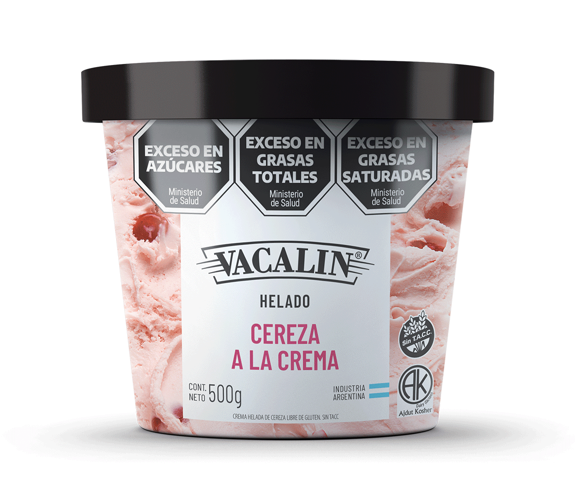 Helado VACALIN 500g Cereza a la Crema SIN TACC | Habemus Panchos